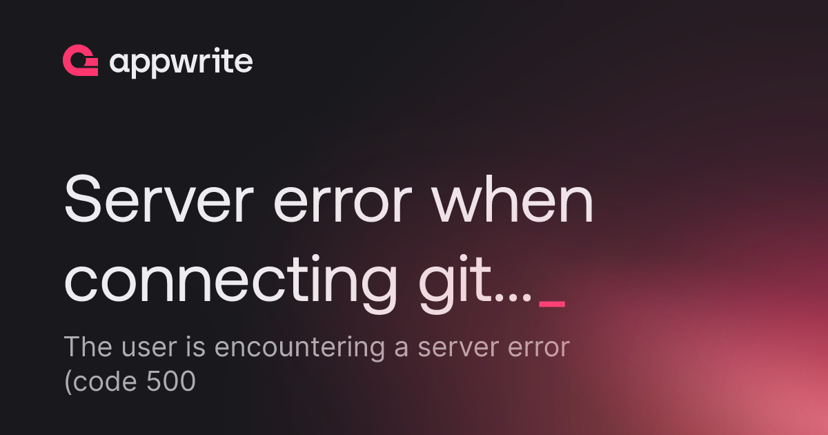 Server Error When Connecting Git Repository On Self Hosted 154